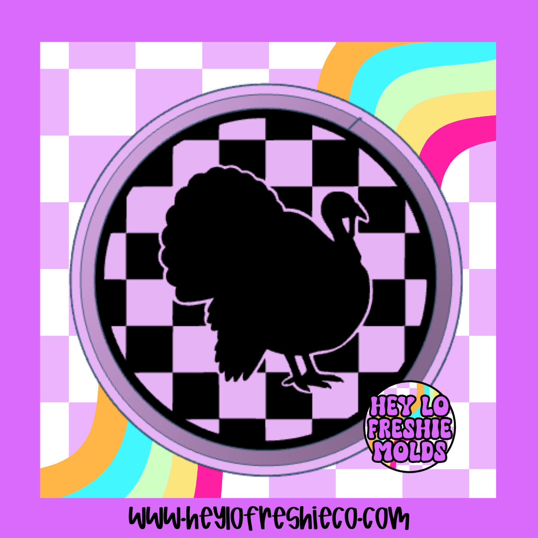 Turkey Checkered Circle Silicone Mold – Hey Lo Freshie Co