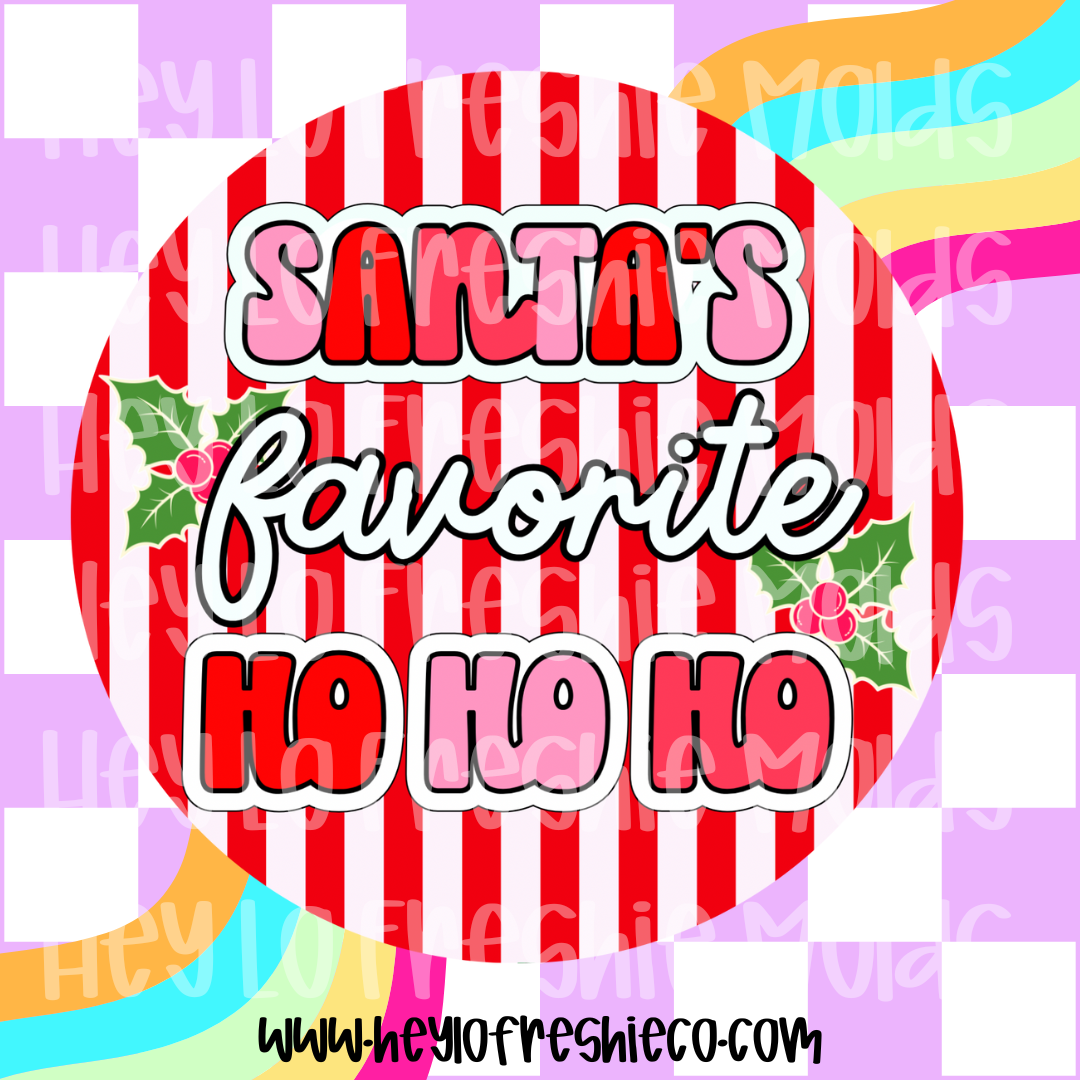 Round Cardstock | Santa's Favorite Ho Ho Ho – Hey Lo Freshie Co