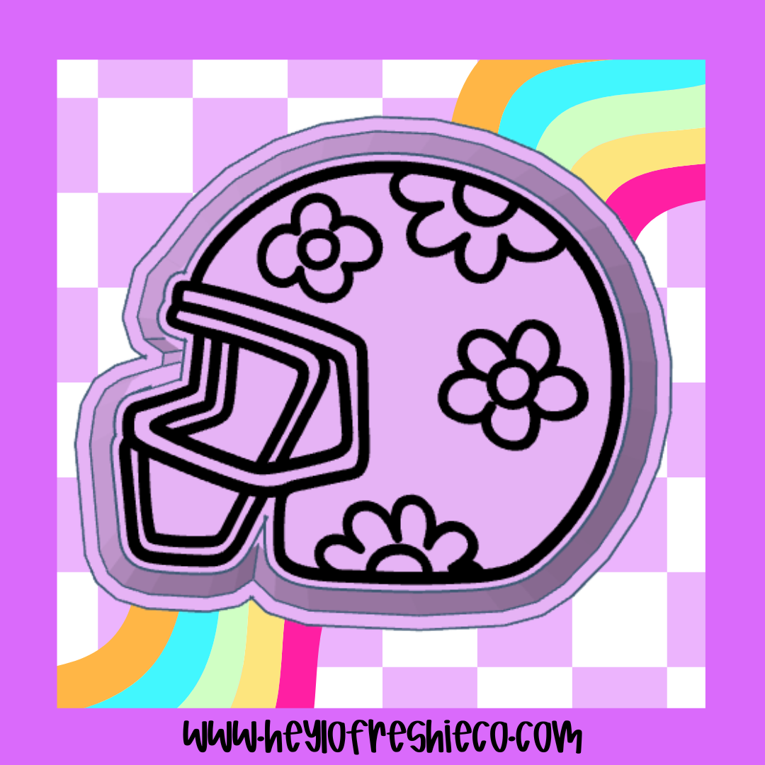 Flower Football Helmet Silicone Mold – Hey Lo Freshie Co