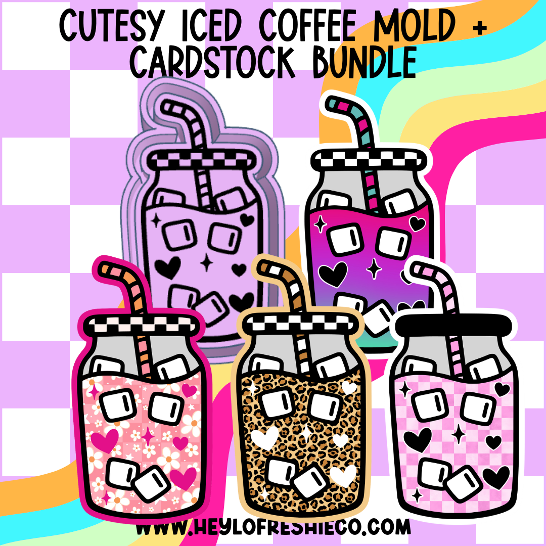 Cutesy Iced Coffee Mold + Cardstock Bundle – Hey Lo Freshie Co