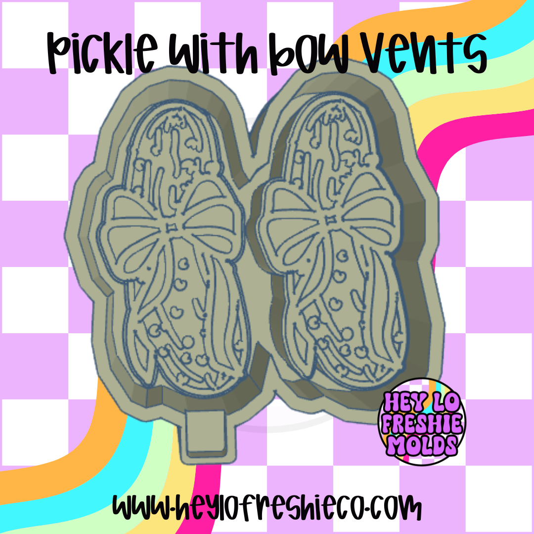 Pickle With Bow Vent Set Silicone Mold – Hey Lo Freshie Co